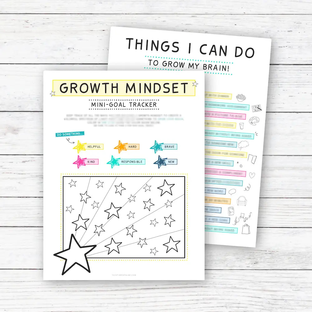 Growth Mindset Mini-Goal Tracker - Printable Goal Setting Activity For Kids